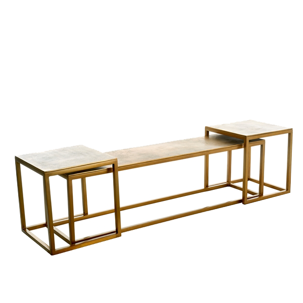 Set/3 table Trio gold
