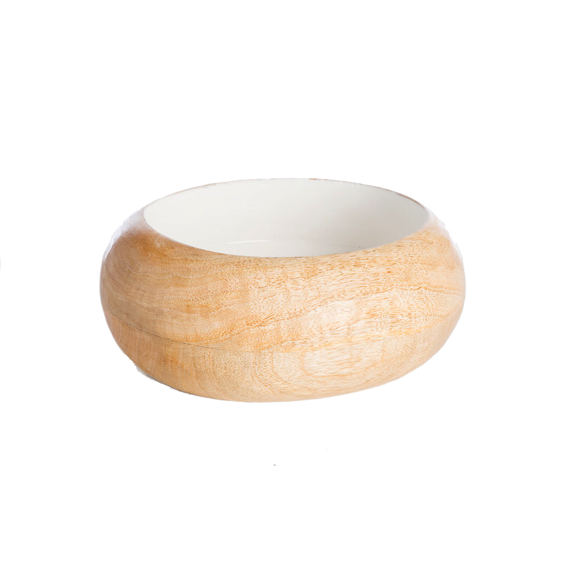 Oval bowl natural/white