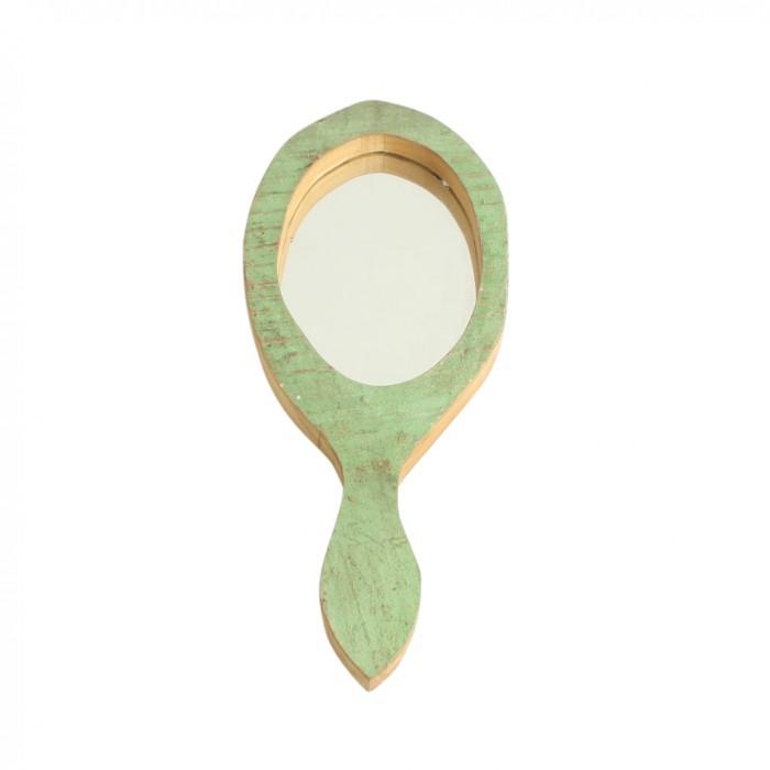 Oval hand mirror Scrapwood