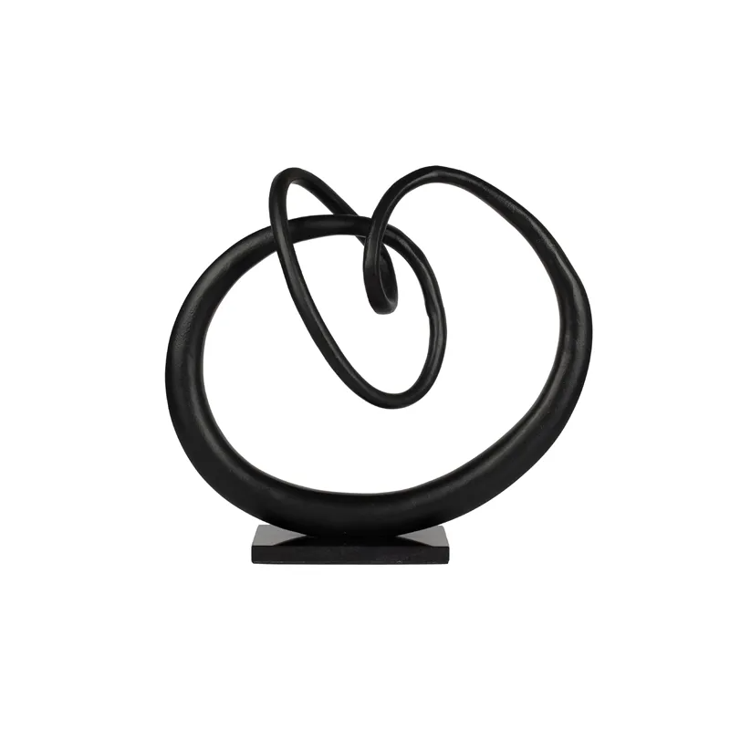 Sculpture Round Loop Black - Interni Store