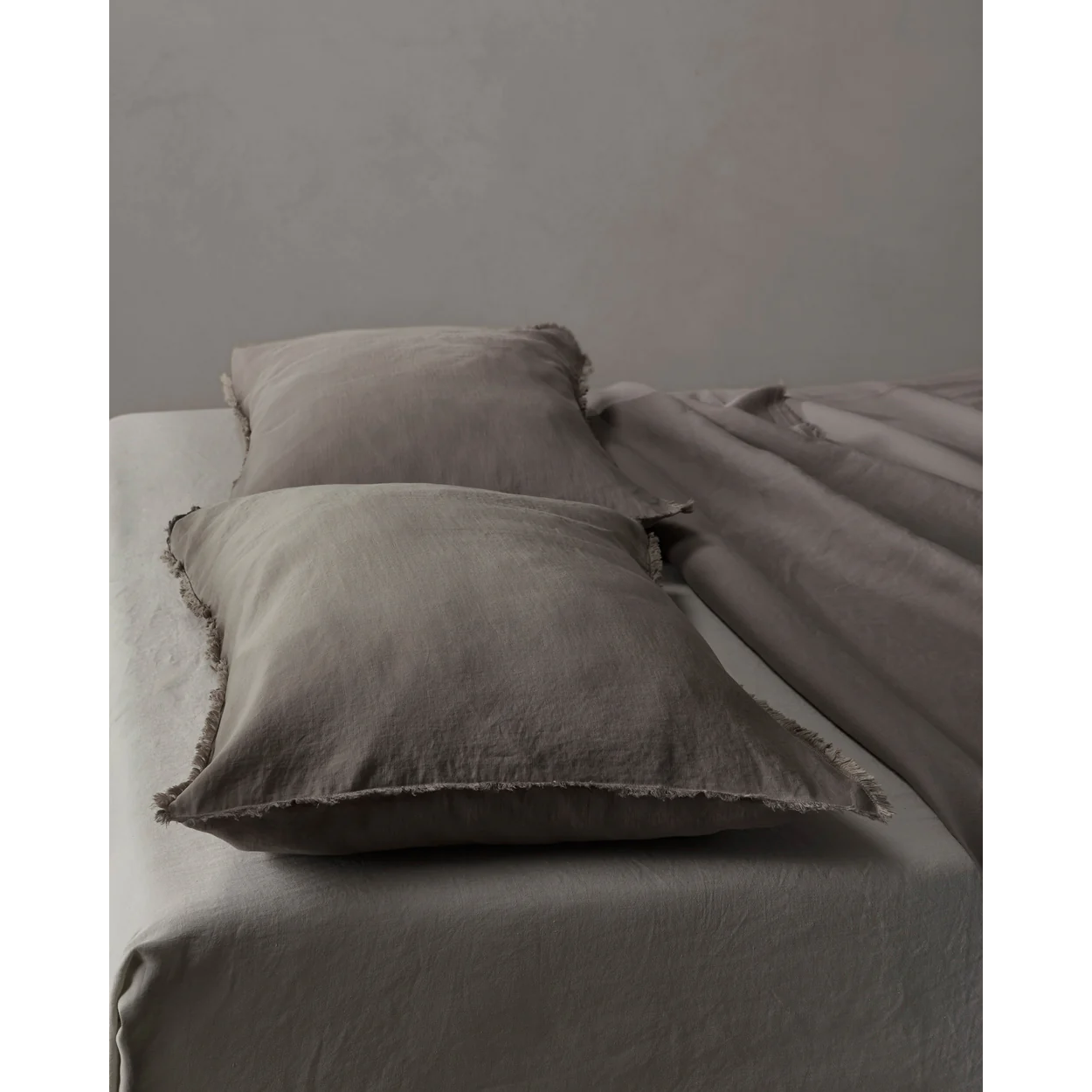 Set/2 Pillow Cases Saten Fumo - Interni Store