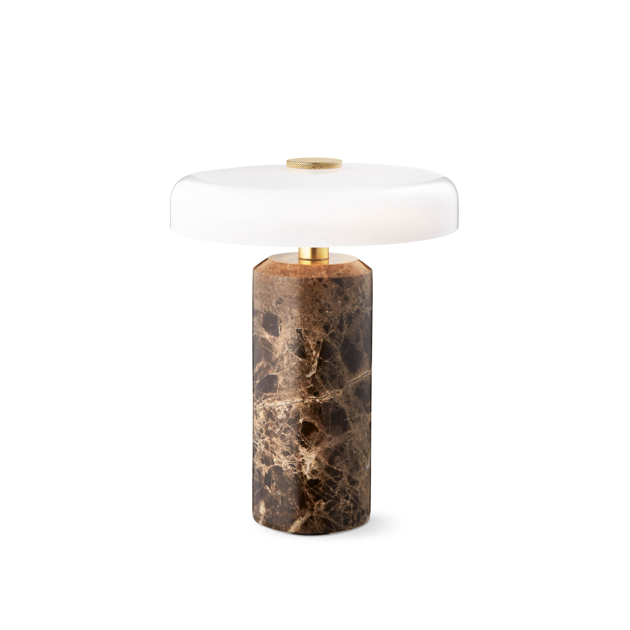 Table Lamp Trip Dark Emperador/White glossy - Interni Store