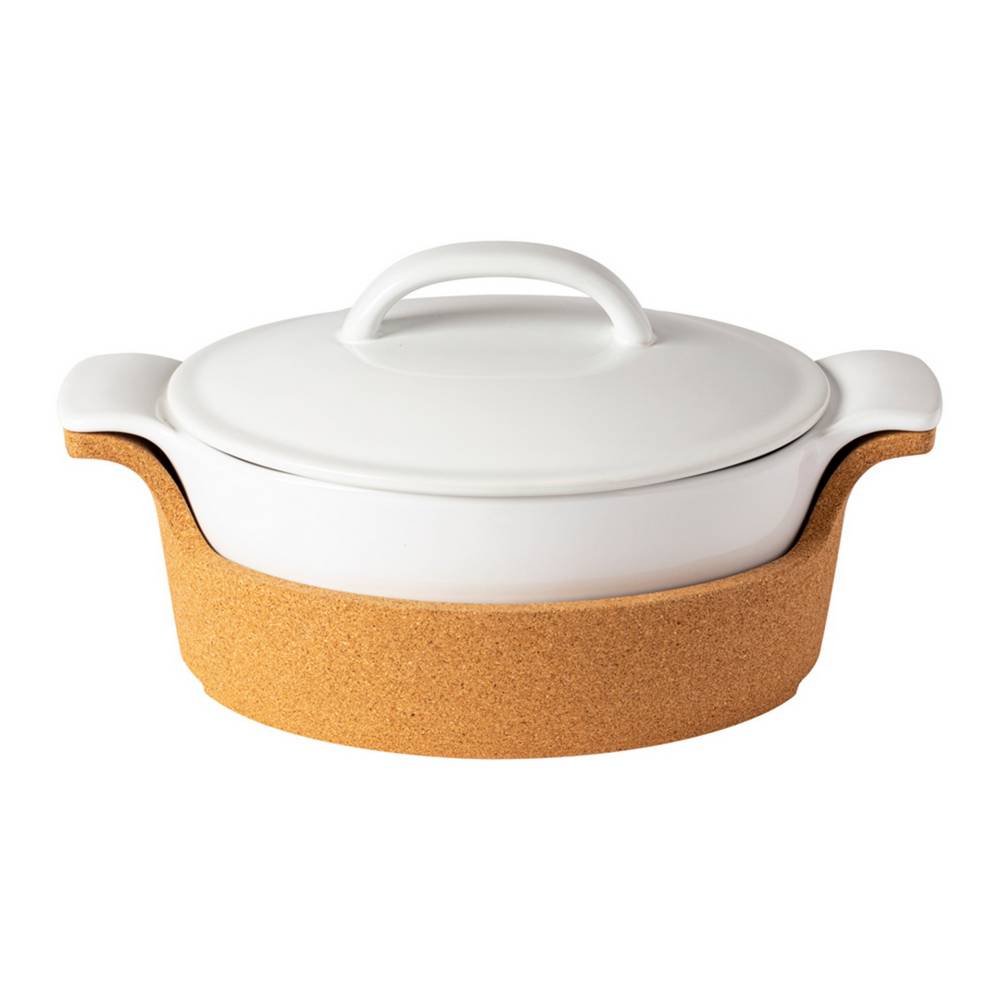 Oval Baking Dish With Cork Tray - Interni Store