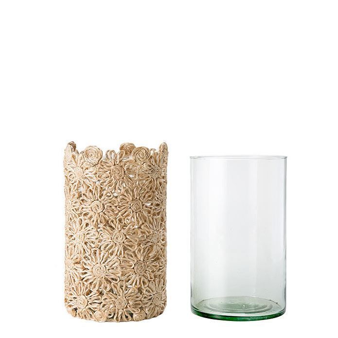 Vase Set Flowers Cream - Interni Store